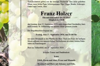Unser Ehrenkommandant EOBI Franz Holzer ist verstorben – Freiwillige ...